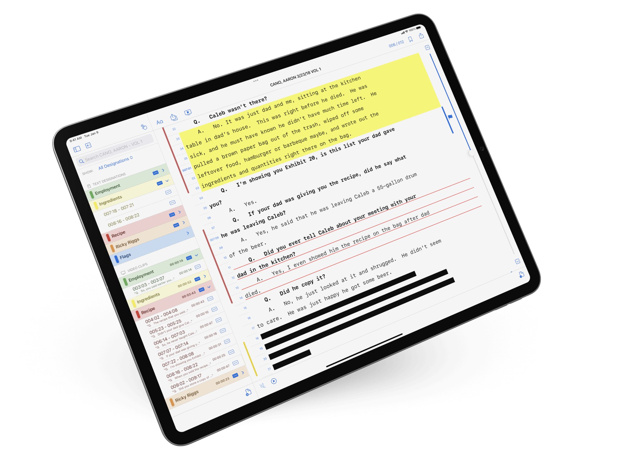 TranscriptPad — Legal Transcript Review Software